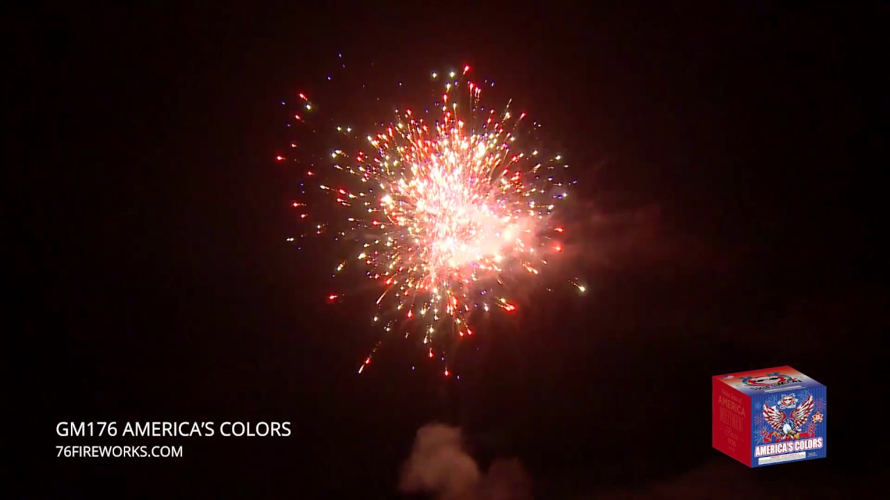GM176 America's Colors Fireworks - 25 Shot - YouTube