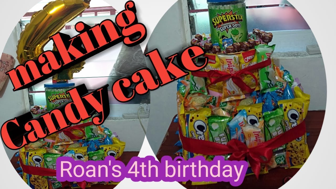 DIY candy cake | how to make candy cake - YouTube