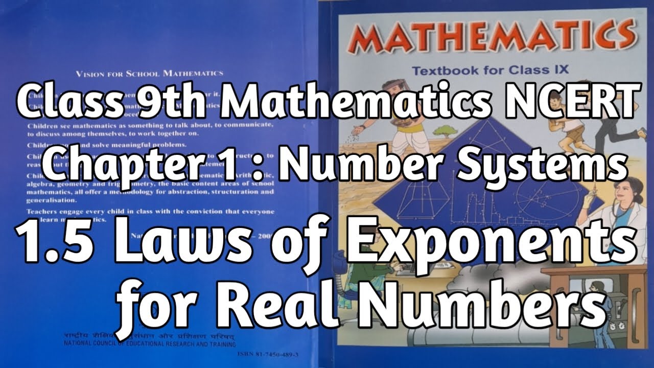 Class 9th Mathematics NCERT | Chapter 1 Number Systems | 1_5 Laws Of Exponents For Real Numbers ...