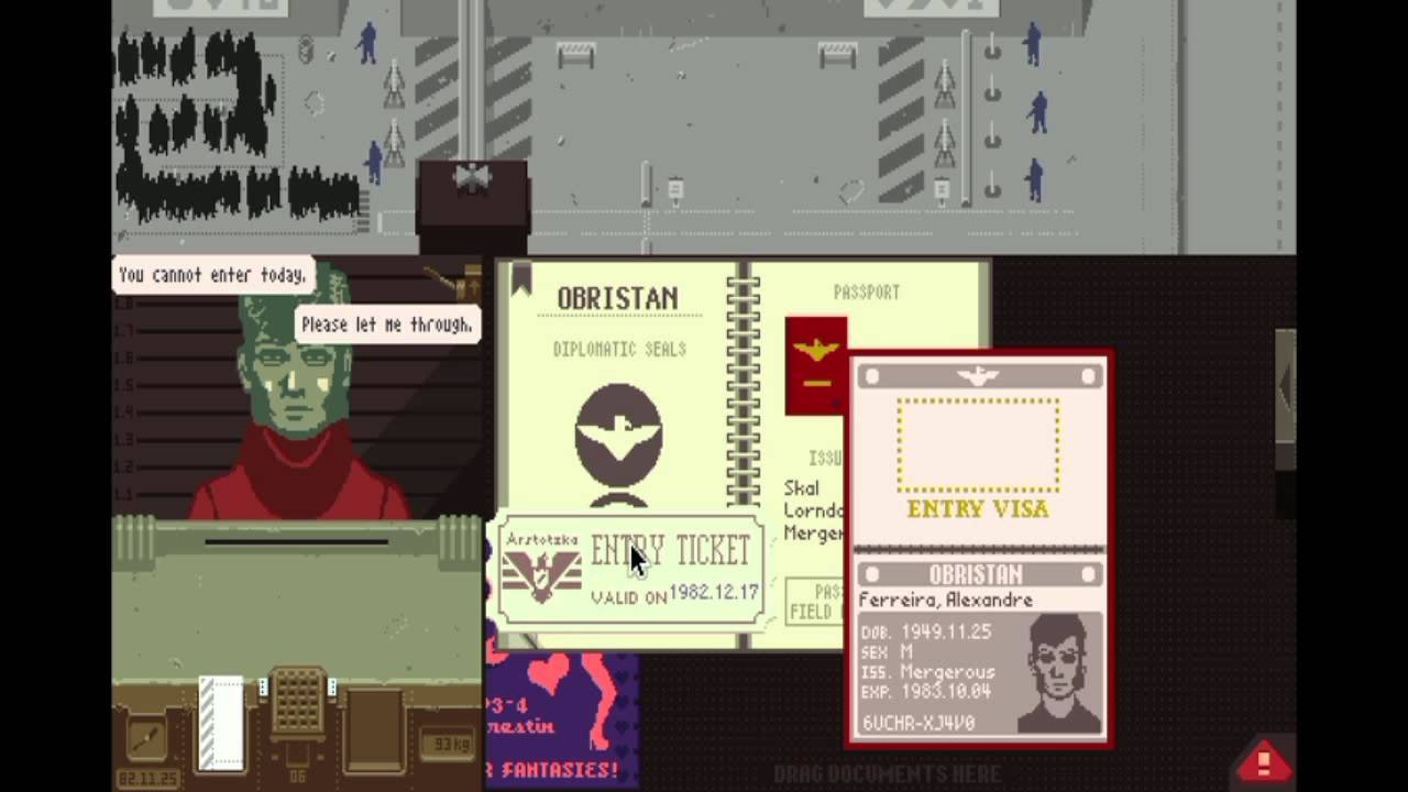 Deathfrosty Plays - Papers Please - Episode 1 - Class 8 Dwelling - YouTube