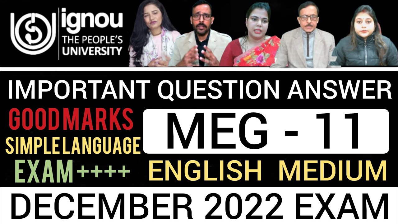 meg 11 important questions | meg 11 important question December 2022 ...