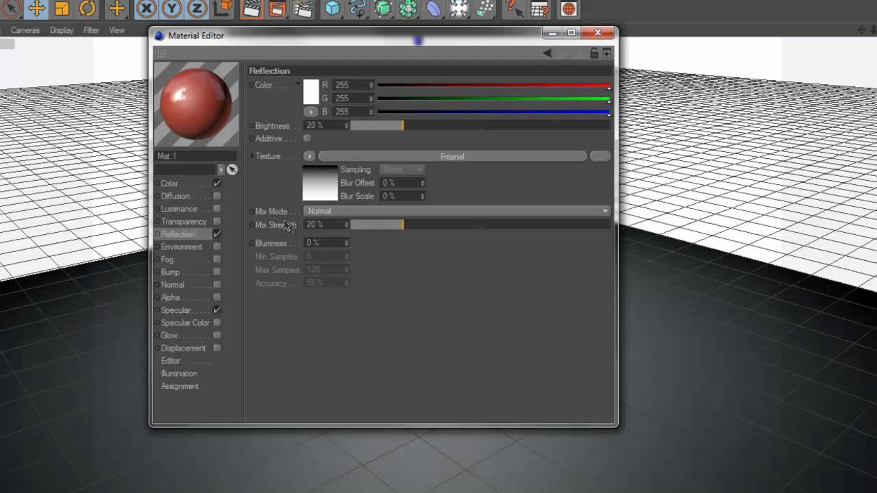 Cinema 4D | How to Make a Glossy/Glassy Material - YouTube