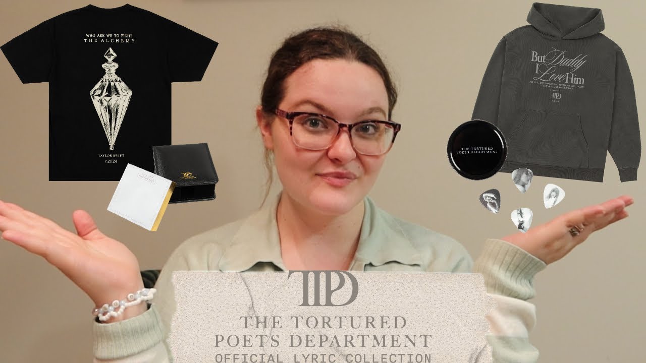 NEW TORTURED POETS DEPARTMENT LYRIC MERCH DROP... - YouTube
