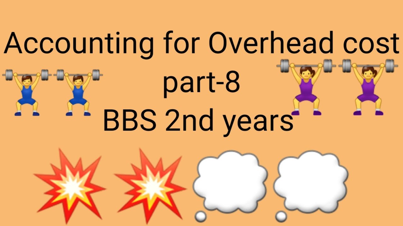 Accounting for overhead costing// part-8 // machine hours and labour ...