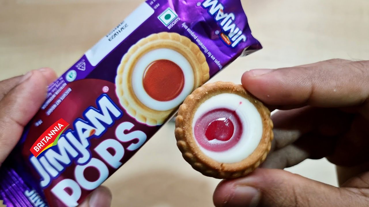 Britannia Jim Jam Pops Cream Biscuits | Ingredients, Taste, Price, Ad ...