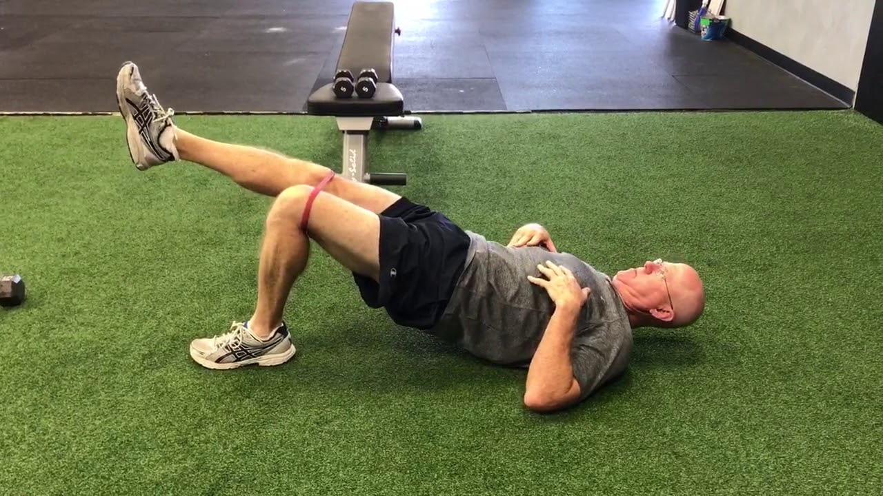 Exercise Demos: Single Leg Hip Bridge w/mini band - YouTube