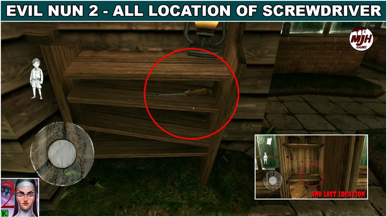 Evil Nun 2 - Screwdriver All Locations - Make Joke Horror Game - YouTube