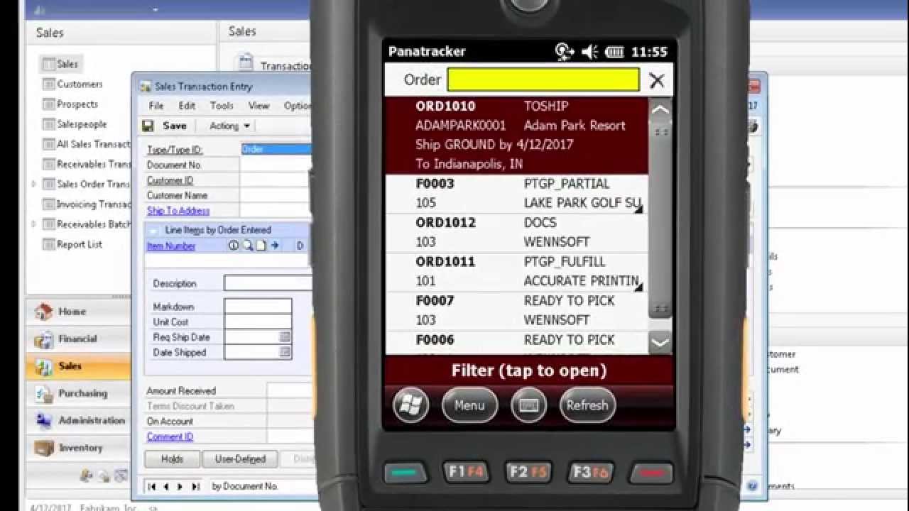 PanatrackerGP during WennSoft Order Fulfillment - YouTube