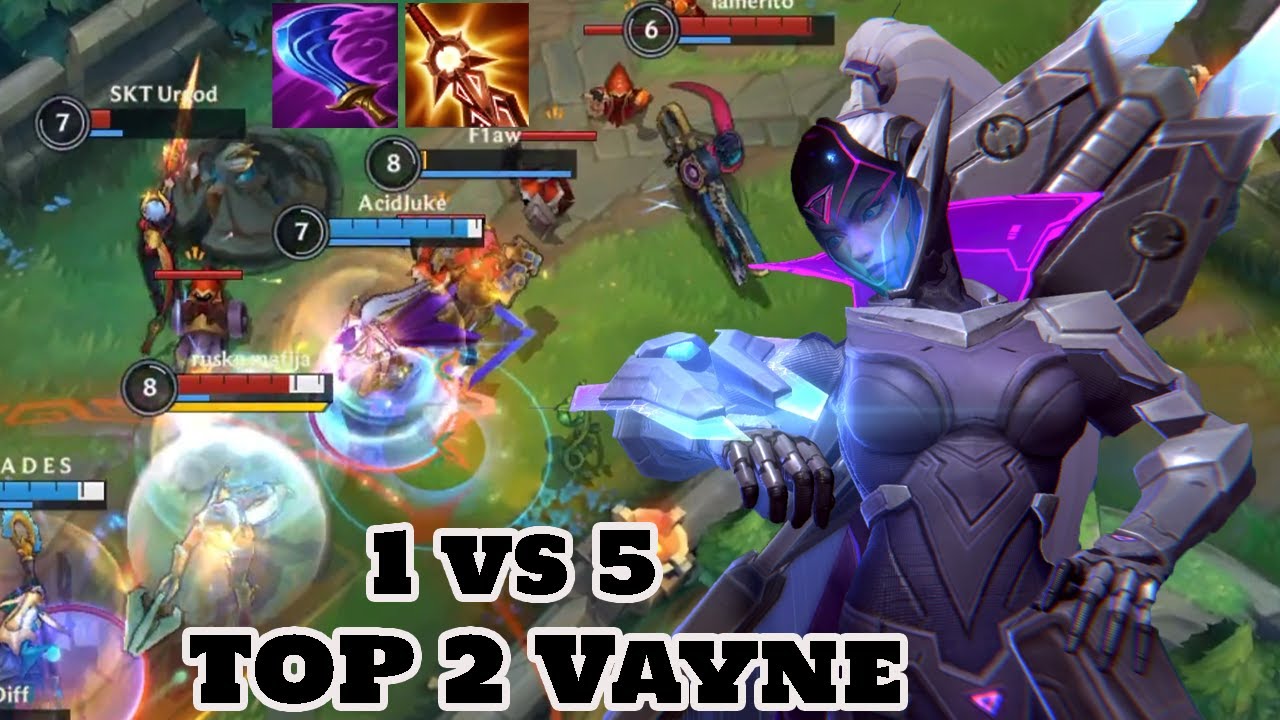 Wild Rift Vayne - Top 2 Vayne Gameplay "Vayne Main" Rank Grandmaster ...