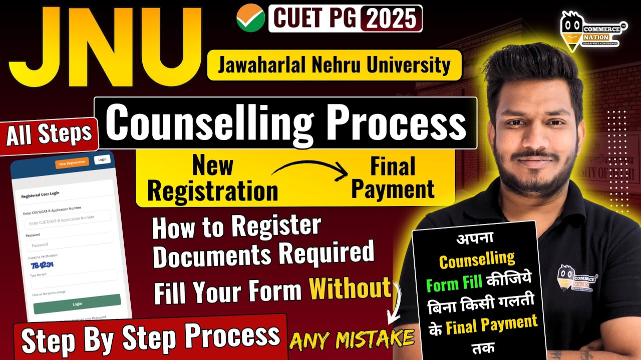 JNU PG 2025 Counseling form Filling | Step by step | How to fill JNU ...