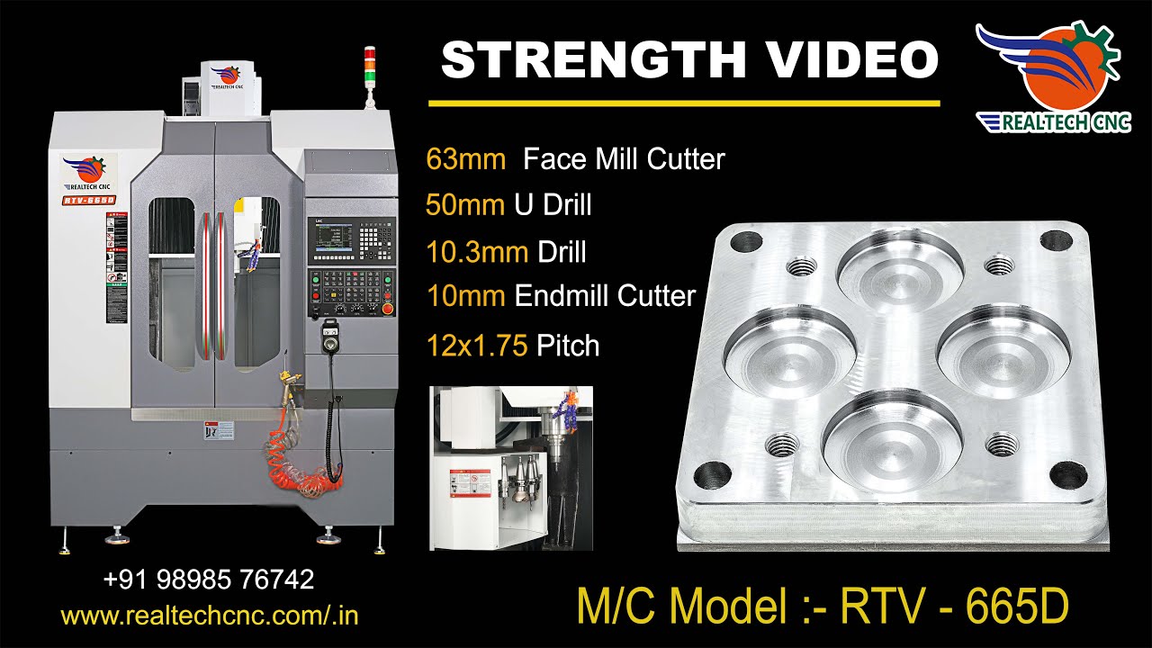 RTV - 665D Machine - Strength Video | RealTech CNC Machine VD - 413 ...