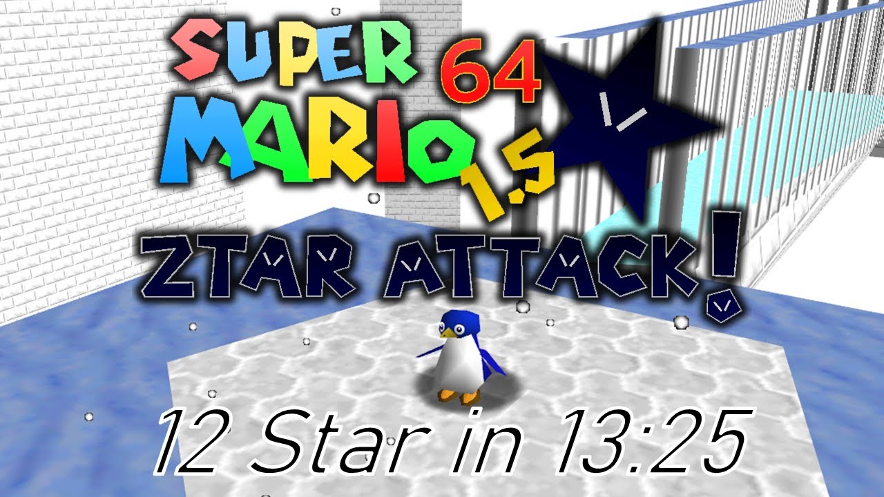 [World Record] Super Mario 64 1.5 Ztar Attack 12 Star (13:25) - YouTube