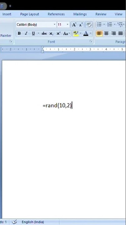 how to get a paragraph automatically for practice in ms word|| - YouTube
