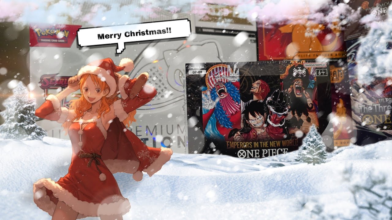 ONE PIECE TCG EMPERORS IN THE NEW WORLD!!! (OP-09) CHRISTMAS UNBOXING ...