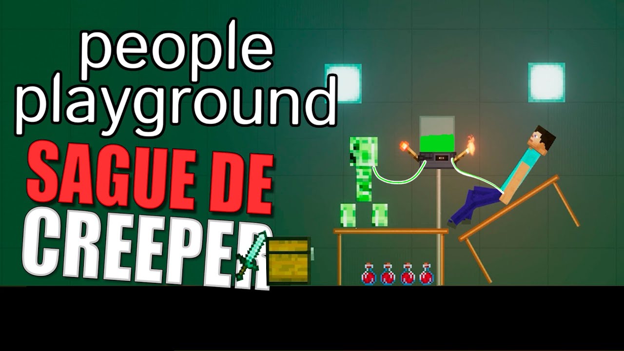 Minecraft em 2d mas quando notar é People Playground (Boneworks 2d ...