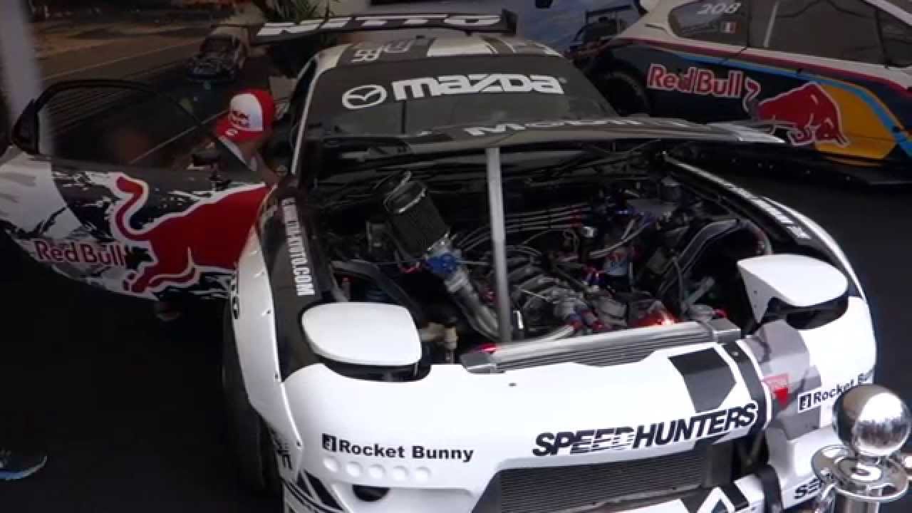 Mad Mike starts the new Gen6 Rocket Bunny RX7 MADBUL at Goodwood 2014 ...
