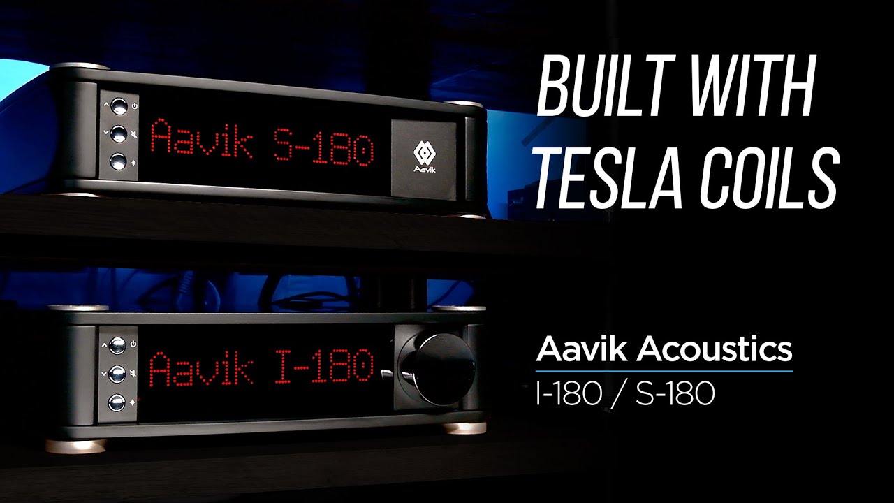 TESLA COILS amplifier and streamer Aavik Acoustics S-180 and I-180 ...