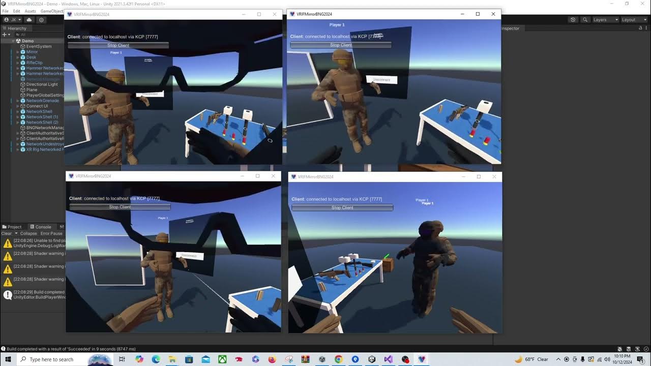 Unity VRIF Mirror Integration Progress 10.12.24 - YouTube