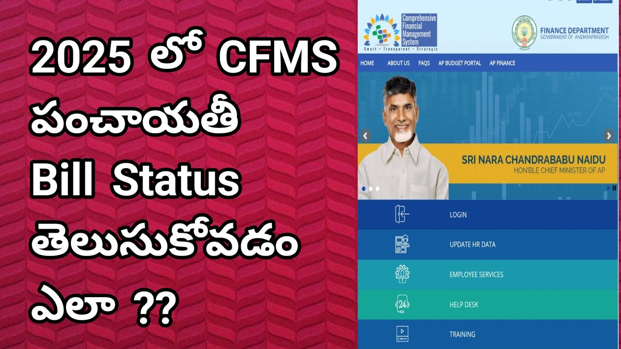 How to Check CFMS Bill Status in Telugu | Bill Status in CFMS - YouTube
