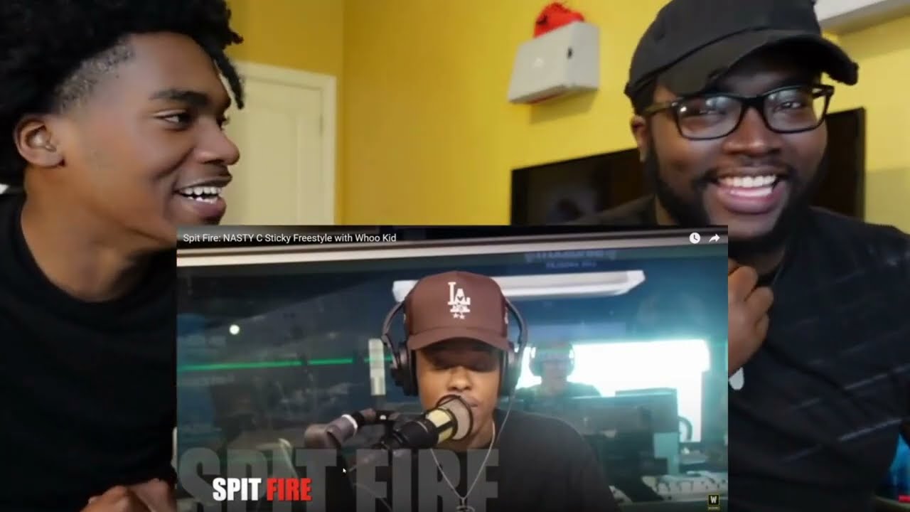Spit Fire: NASTY C Sticky Freestyle with Whoo Kid | BROTHERS REACT | - YouTube