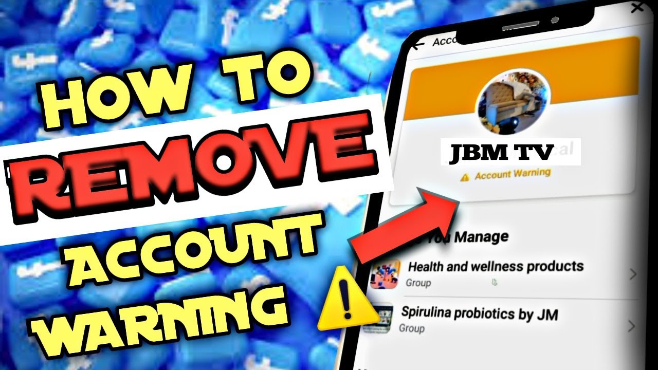 HOW TO REMOVE FACEBOOK ACCOUNT WARNING 2023 - YouTube