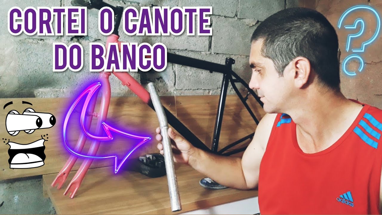 Banco da bicicleta * Canote do banco da bike * como diminuir o canote do banco da bike.. - YouTube