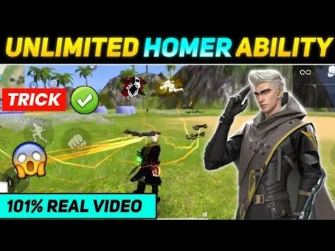 HOW TO USE UNLIMITED HOMER CHARACTER ABILITY IN FREE FIRE || USE HO...😱 ...