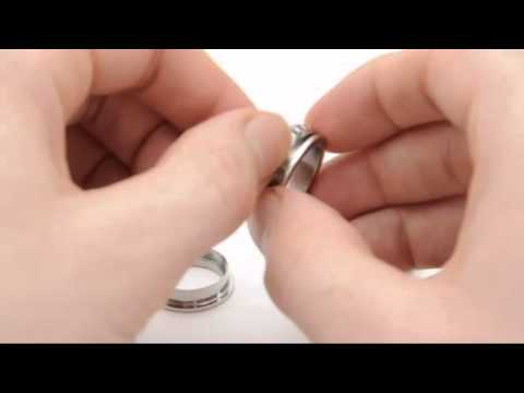 Inox Jewelry Stainless Steel Interchangeable Spinner Ring -FRSET1 - YouTube