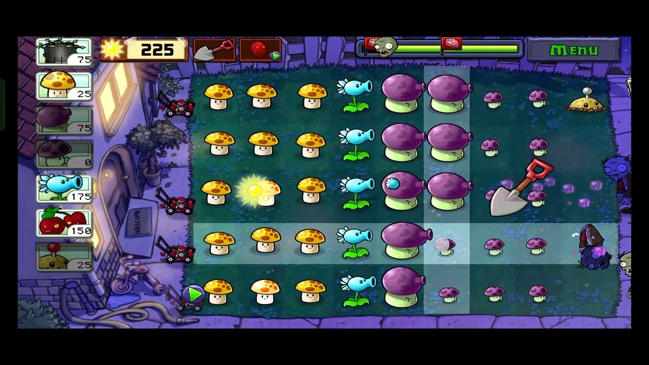 PvZ 1 Mobile Gameplay Part 3 - Night Level 2-5 - YouTube