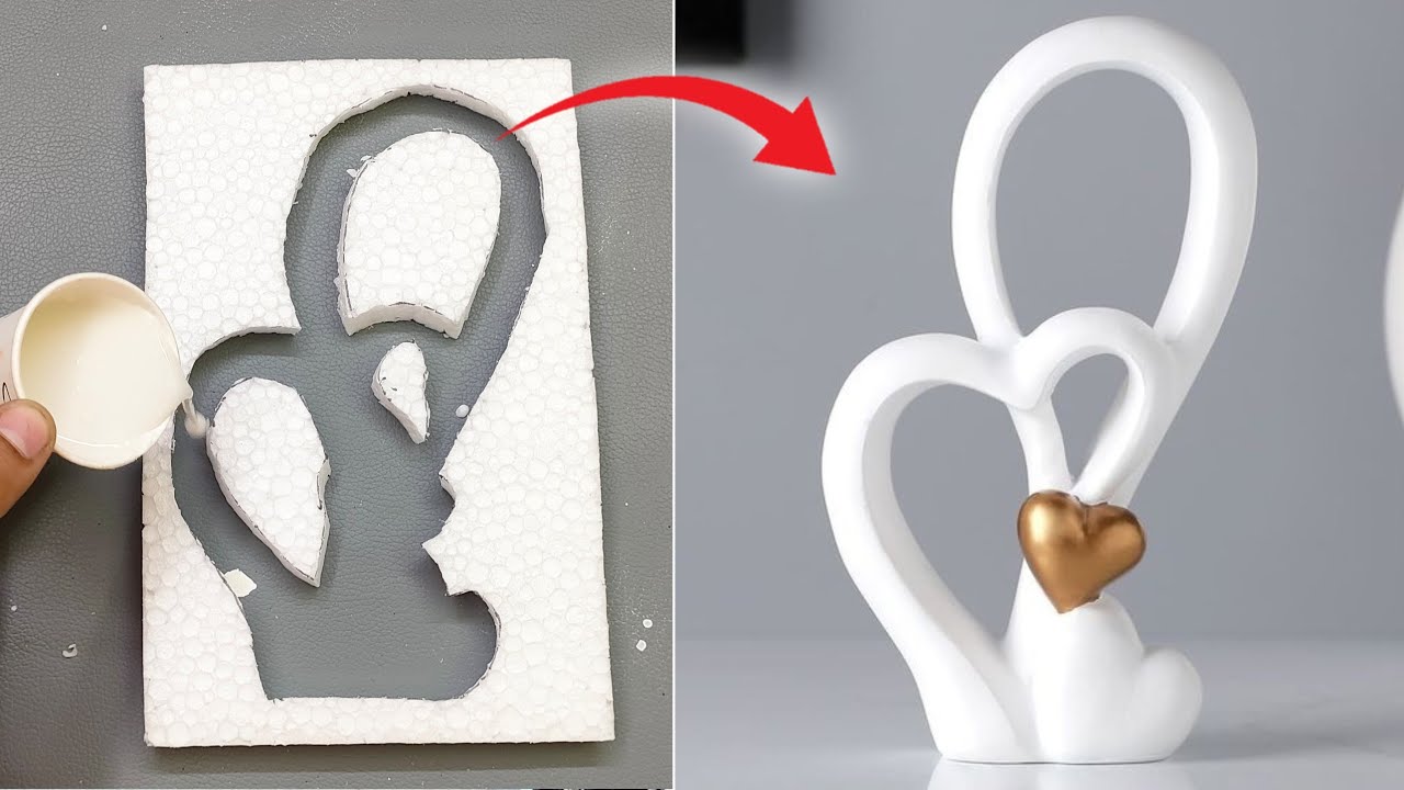 Gift Showpiece // White Cement Craft ideas // Home Decoration items ...