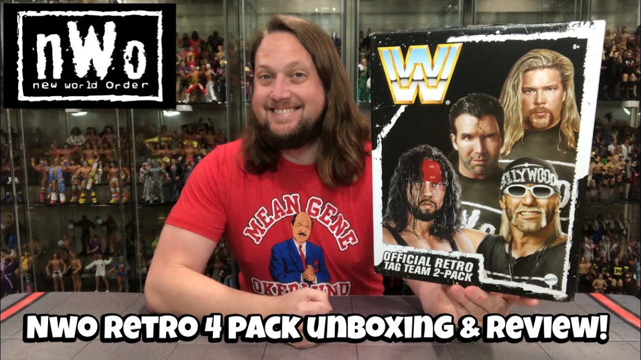 NWO Mattel Retro Ringside Collectibles 4 Pack Unboxing & Review! - YouTube