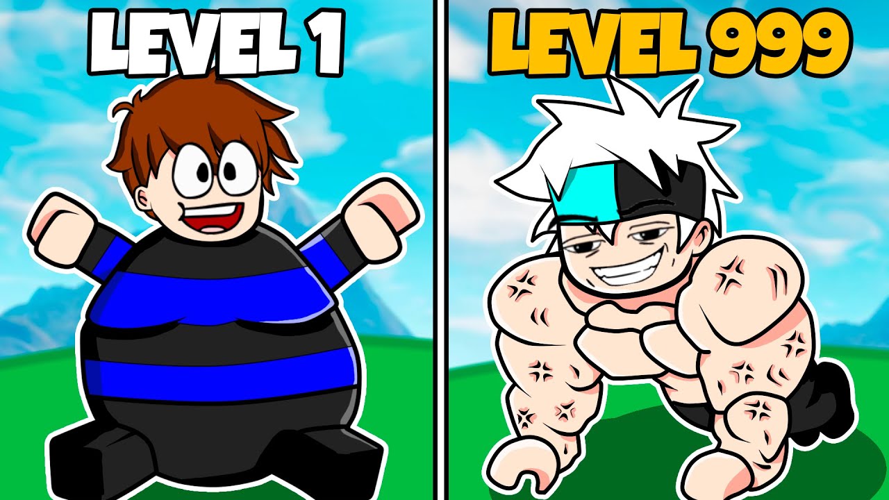 EVOLUINDO MINHA FORÇA ATÉ SER O MAIS MUSCULOSO no ROBLOX - YouTube