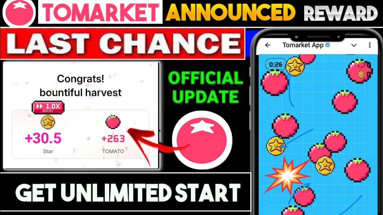 Tomarket in game free star | Get More $TOMA with Stars daily | Tomarket ...