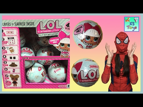 LOL Surprise Baby Dolls Ball Do They Pee, Cry, Spit, Change Color in Water with Spider Girl Unboxing