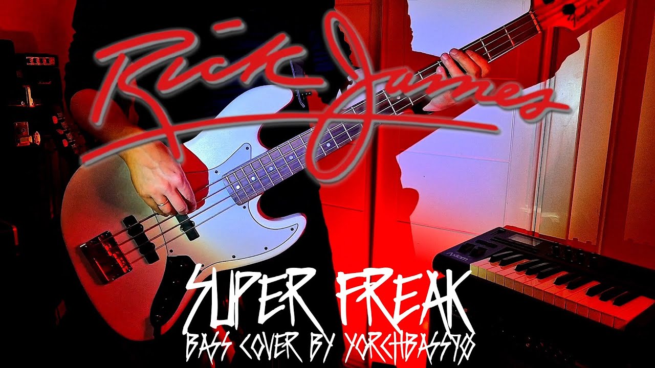 Rick James - Super Freak Bass Cover + Lyrics - YouTube
