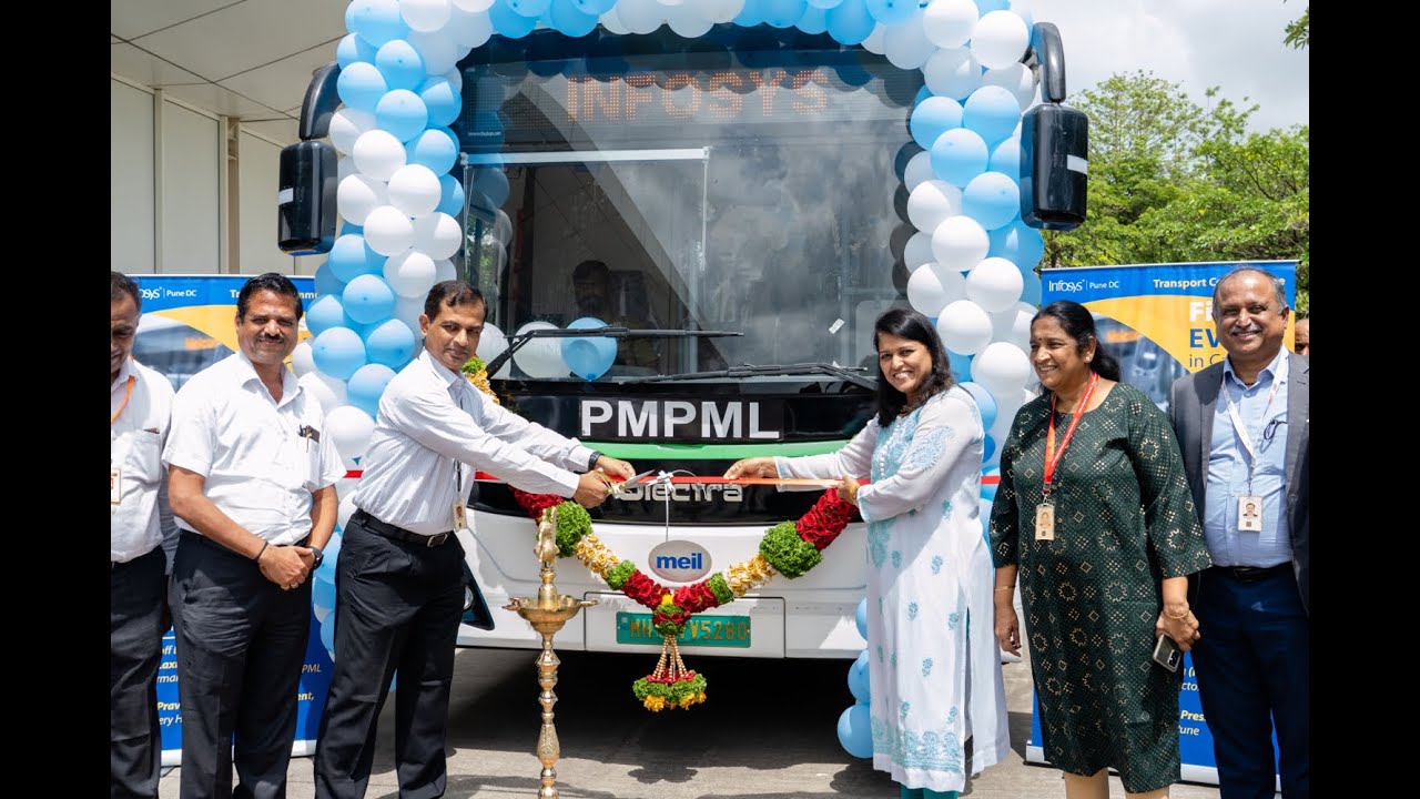 IT Electric Bus Inauguration Ceremony at Infosys Ltd. | PMPML Pune ...
