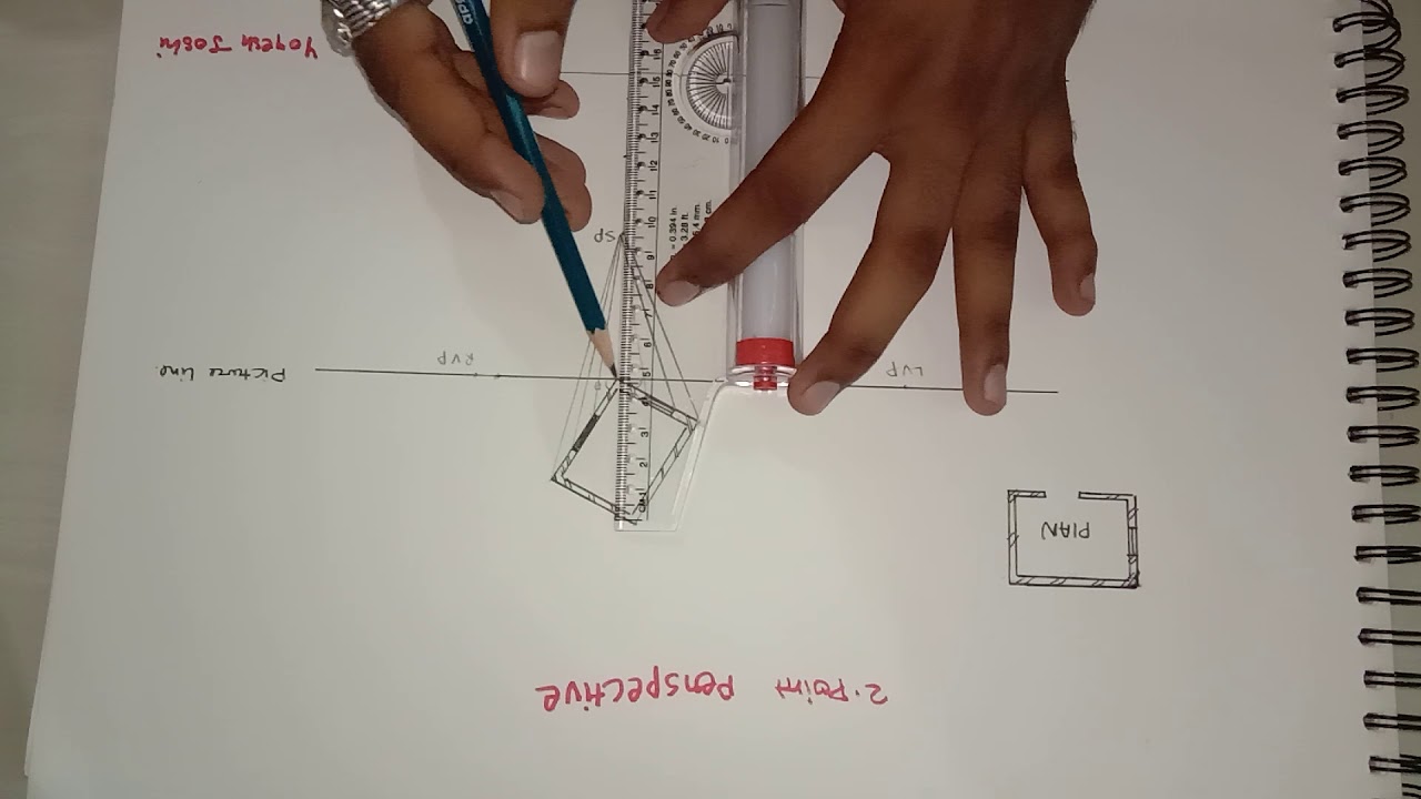 Two point perspective of building plan. - YouTube