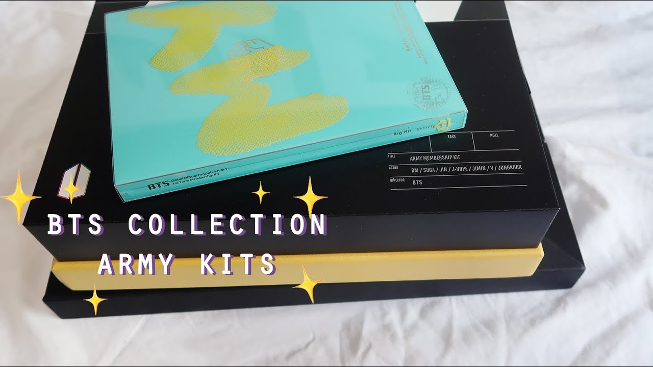 bts collection 💜💫official army fanclub kits - 3rd to 6th term - YouTube