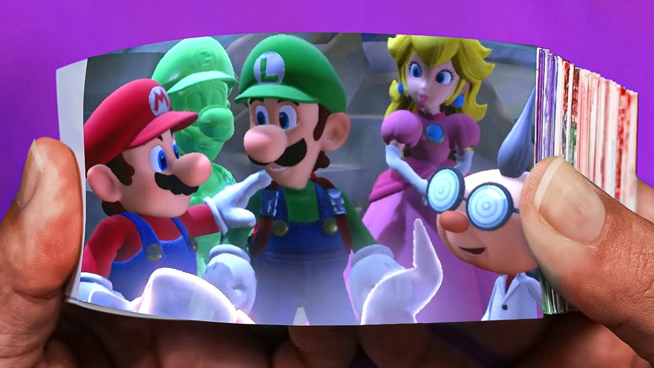 Evolution Of Mario, Princess Peach, & Luigi Flipbook Animation - YouTube