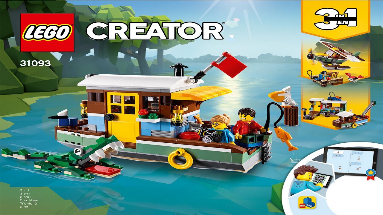 LEGO instructions - Creator - 31093 - Riverside Houseboat - YouTube