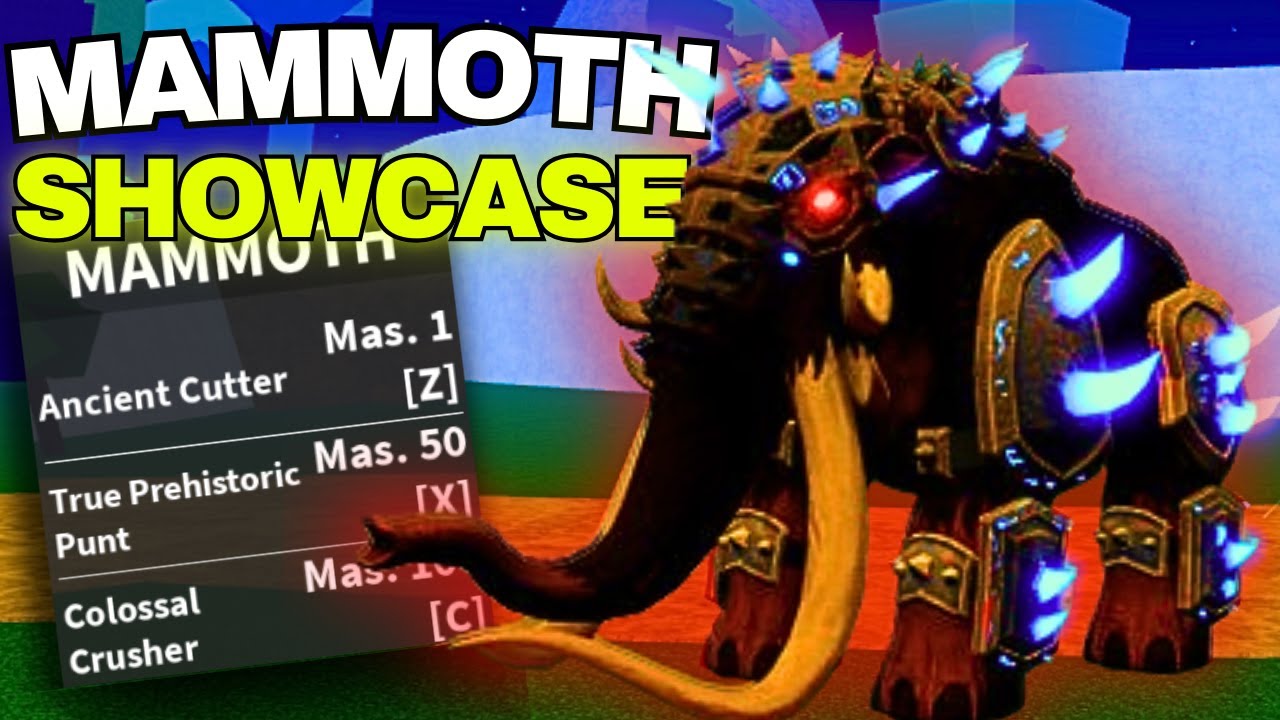 Mammoth Showcase Blox Fruits Roblox - YouTube