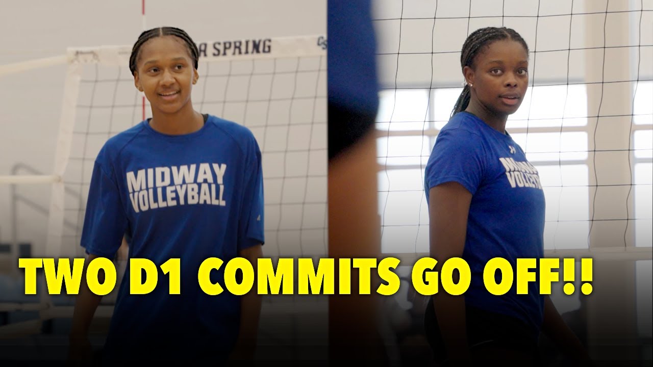 TWO D1 COMMITS GO OFF IN VOLLEYBALL SCRIMMAGE!! - YouTube