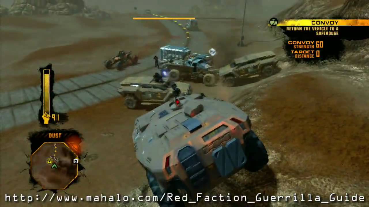 Red Faction Guerrilla Walkthrough - Dust Sector - Convoy #3 - YouTube