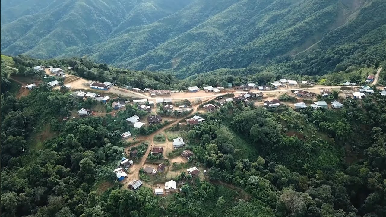 Aerial view of Churachandpur town and Villages - YouTube