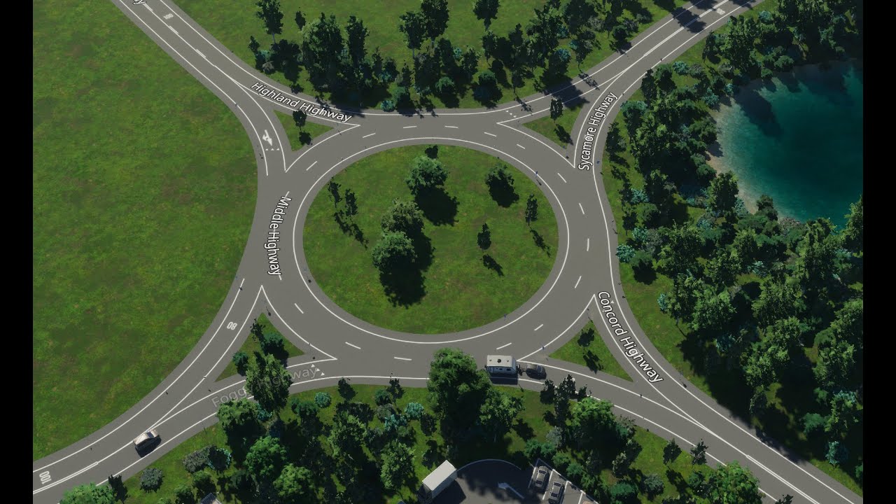 Creating custom roundabouts fast - Cities Skylines 2 - YouTube