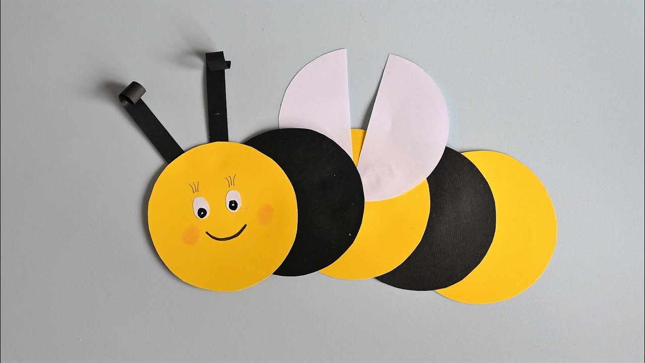 How To Make Easy Paper Bee Easy Paper Crafts For Kids DIY Simple how-to-make-easy-paper-bee-easy-paper-crafts-for-kids-diy-simple