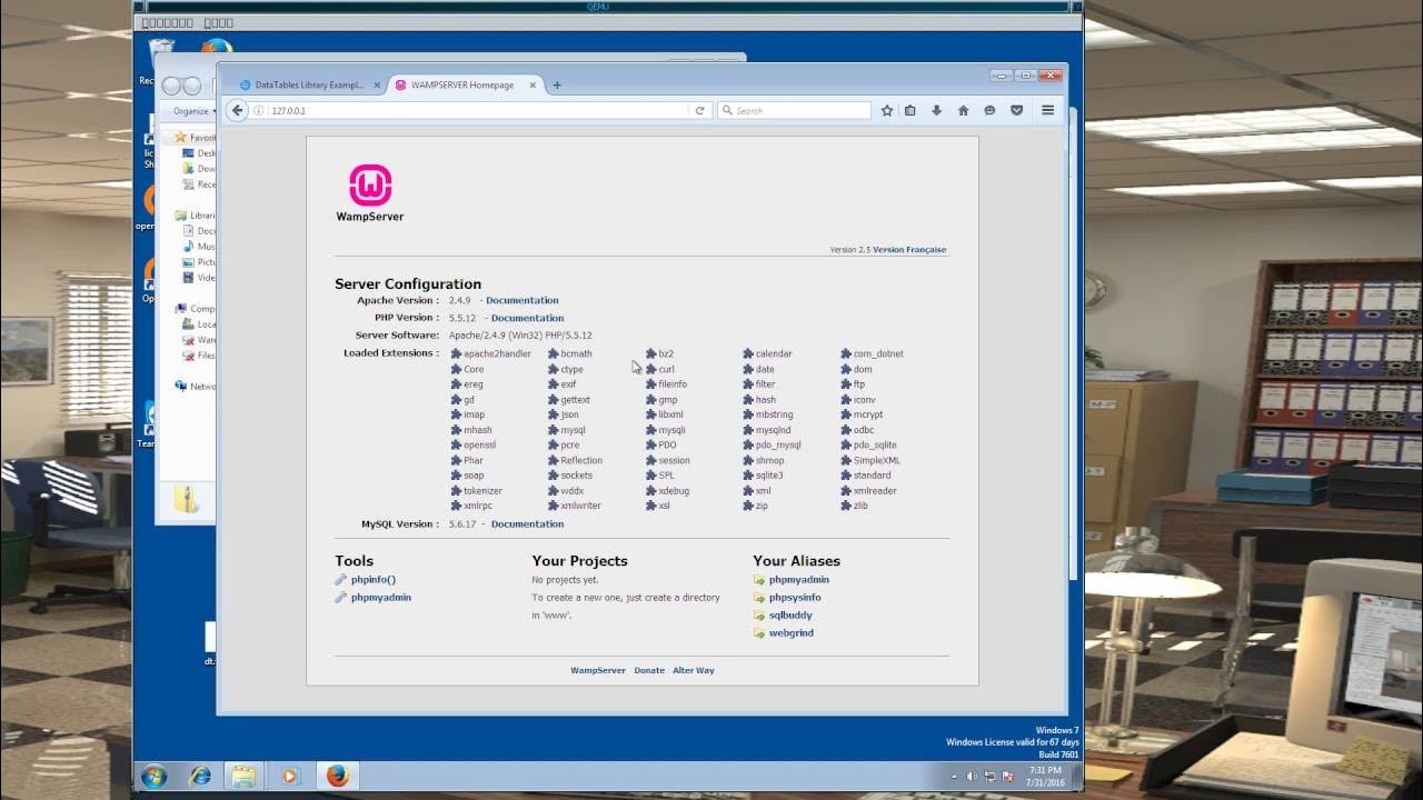 DataTables Library Example Ajax Application in Codeigniter on WAMP - YouTube