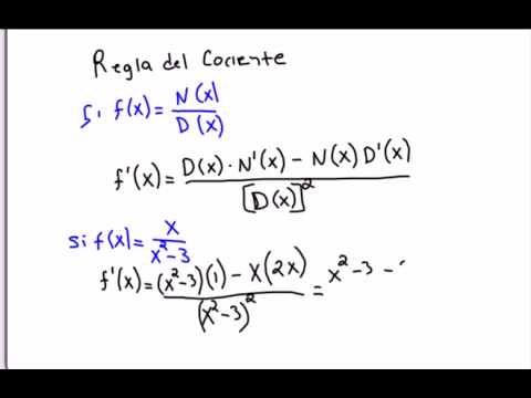 009 Derivadas Regla del cociente - YouTube