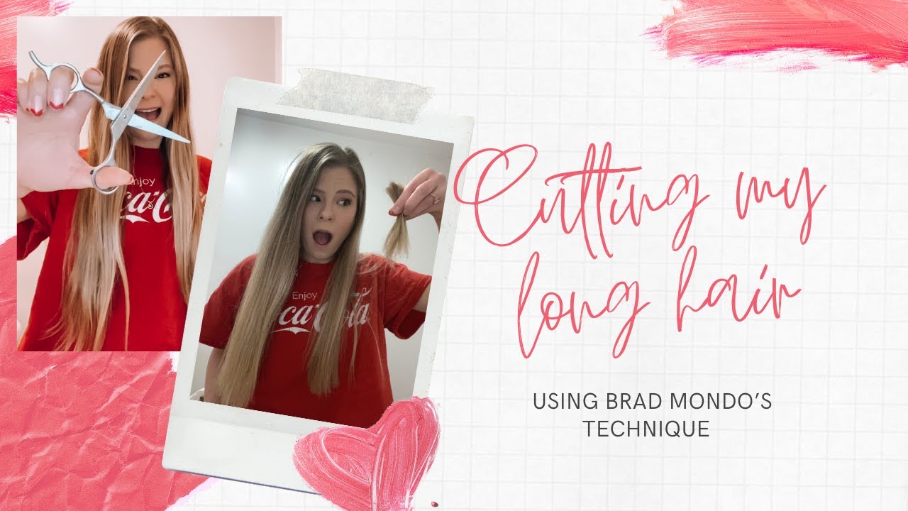 Cutting My Hair with @BradMondo's Technique 🙈 - YouTube