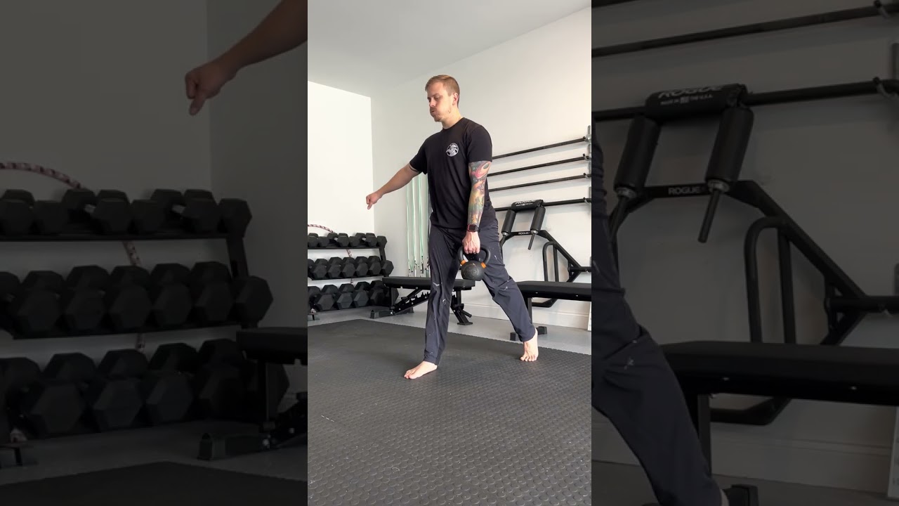 Kettlebell Offset Split Squat - YouTube